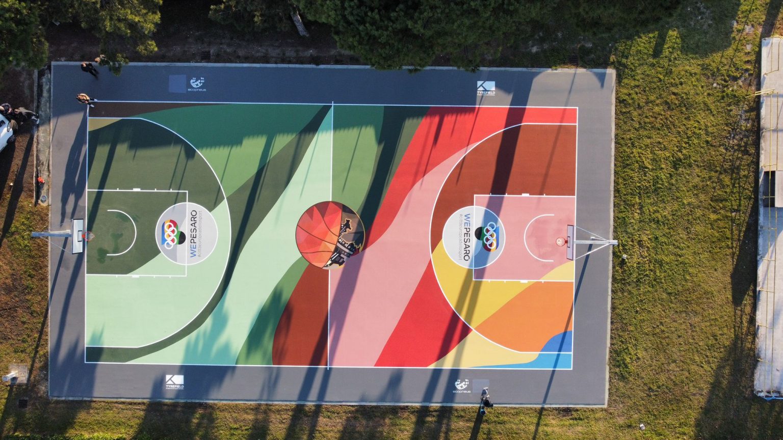 Ecopneus, nuovo campo da basket in gomma riciclata | Rinnovabili