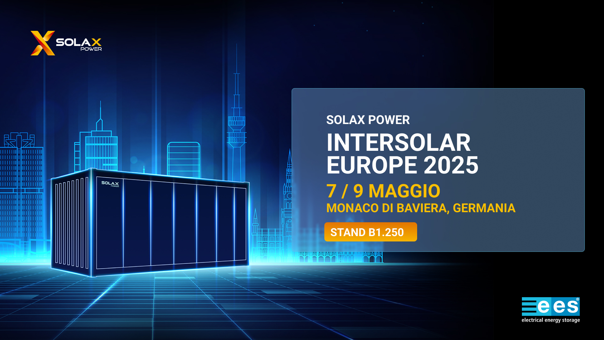 SolaX Power sarà tra i protagonisti di Intersolar 2025 a Monaco